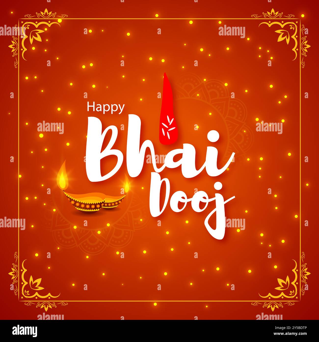 Vector illustration of Happy Bhai Dooj social media feed template Stock ...