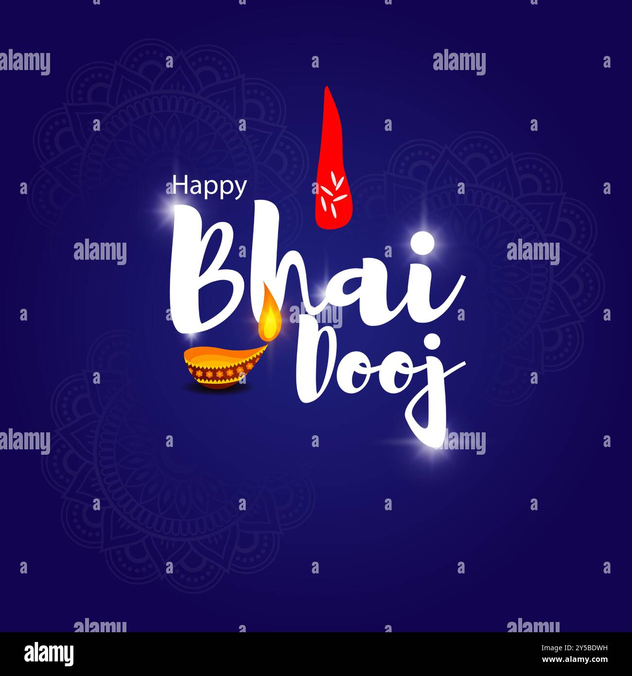 Vector illustration of Happy Bhai Dooj social media feed template Stock ...