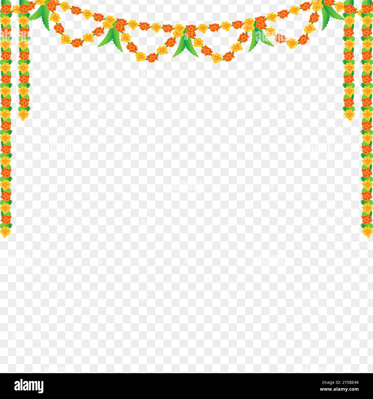 Beautiful floral dangler on transparent background Stock Vector Image ...
