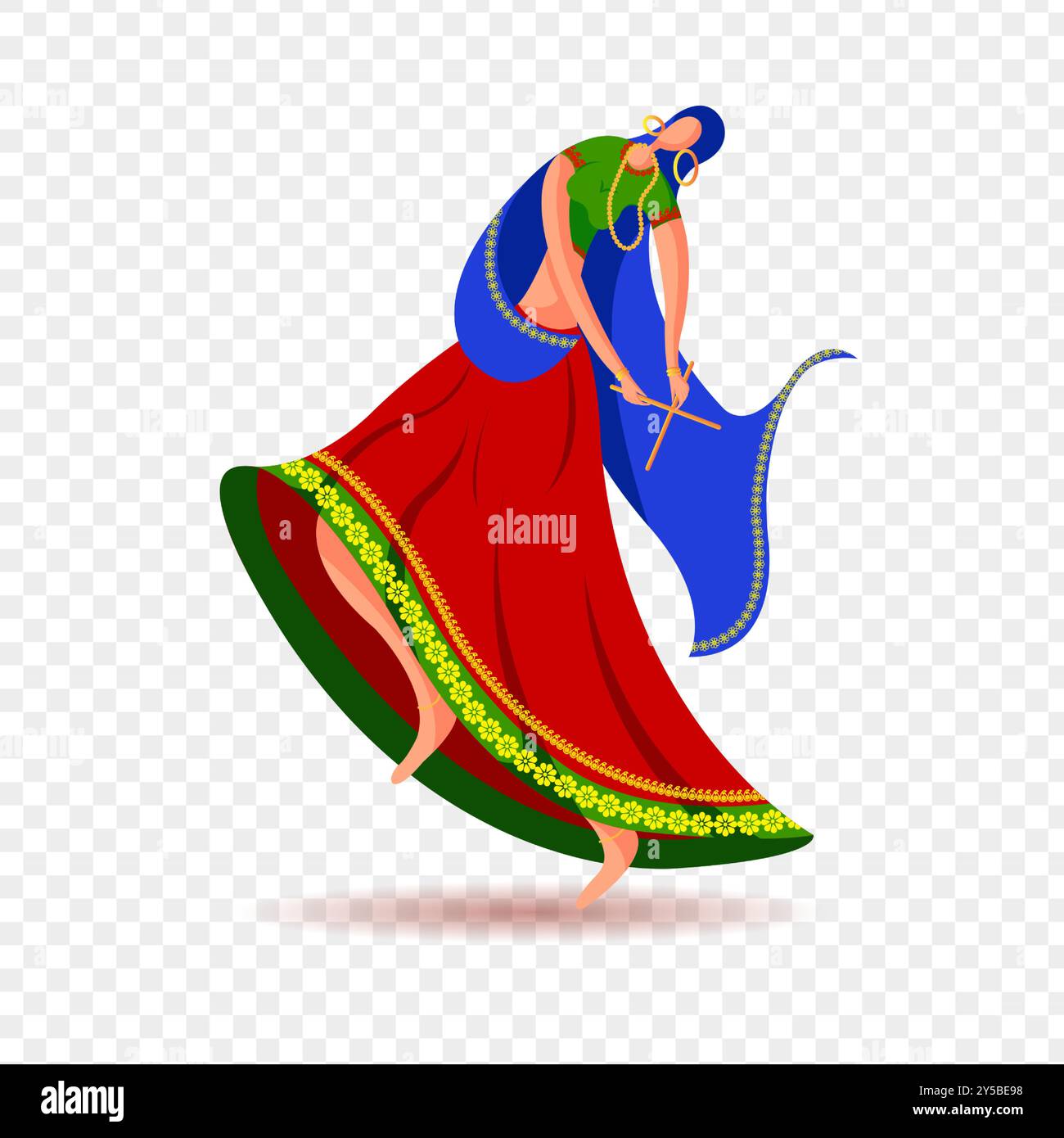 Beautiful dancing lady illustration on transparent background Stock ...