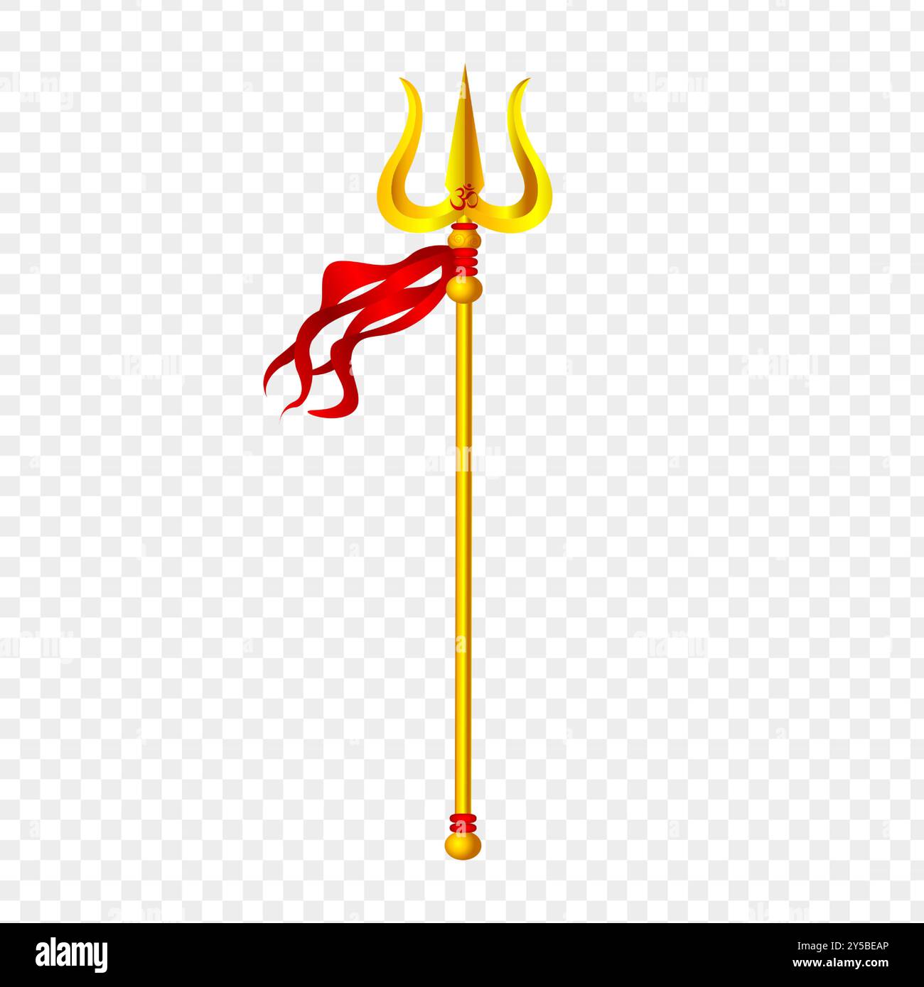 Golden trishul on transparent background Stock Vector Image & Art - Alamy