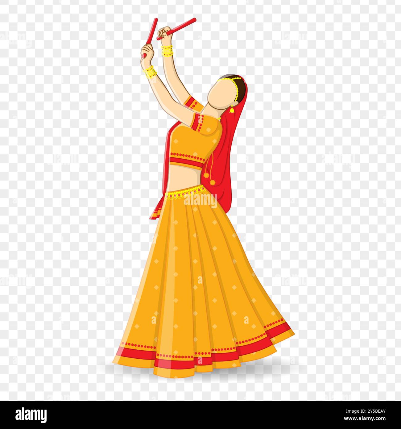 Beautiful dancing lady illustration on transparent background Stock ...