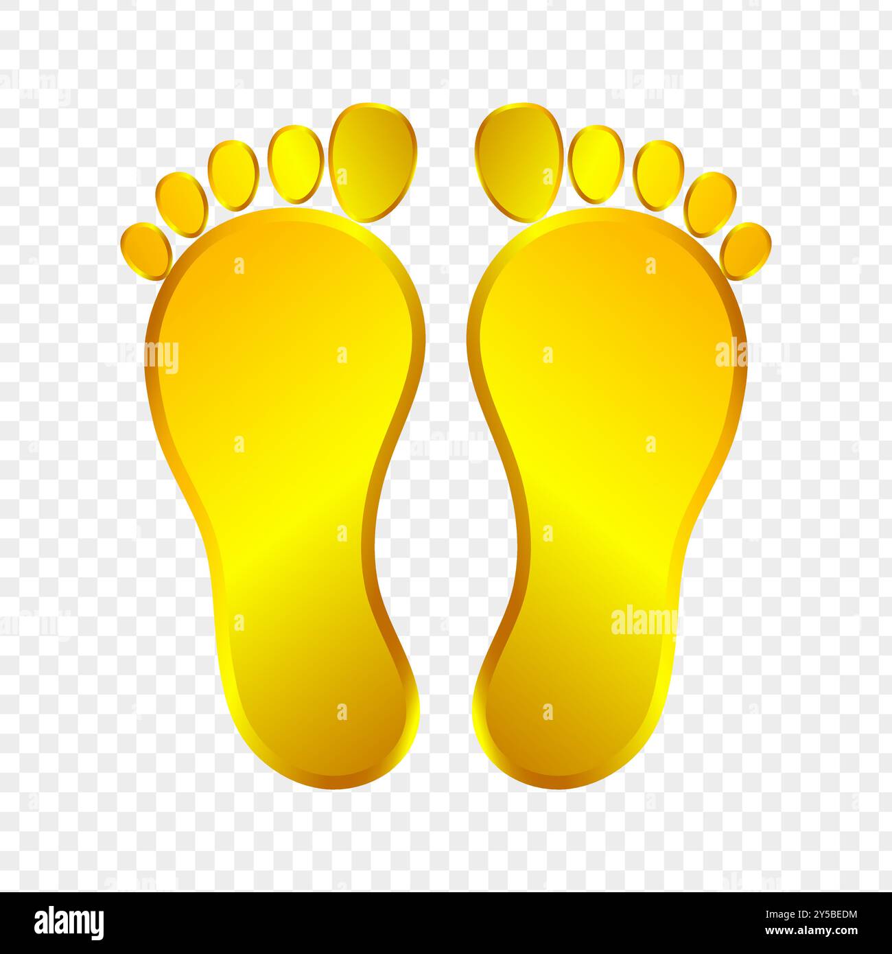 Vector Illustration Of Golden Goddess Lakshmi Footprint Symbol On
