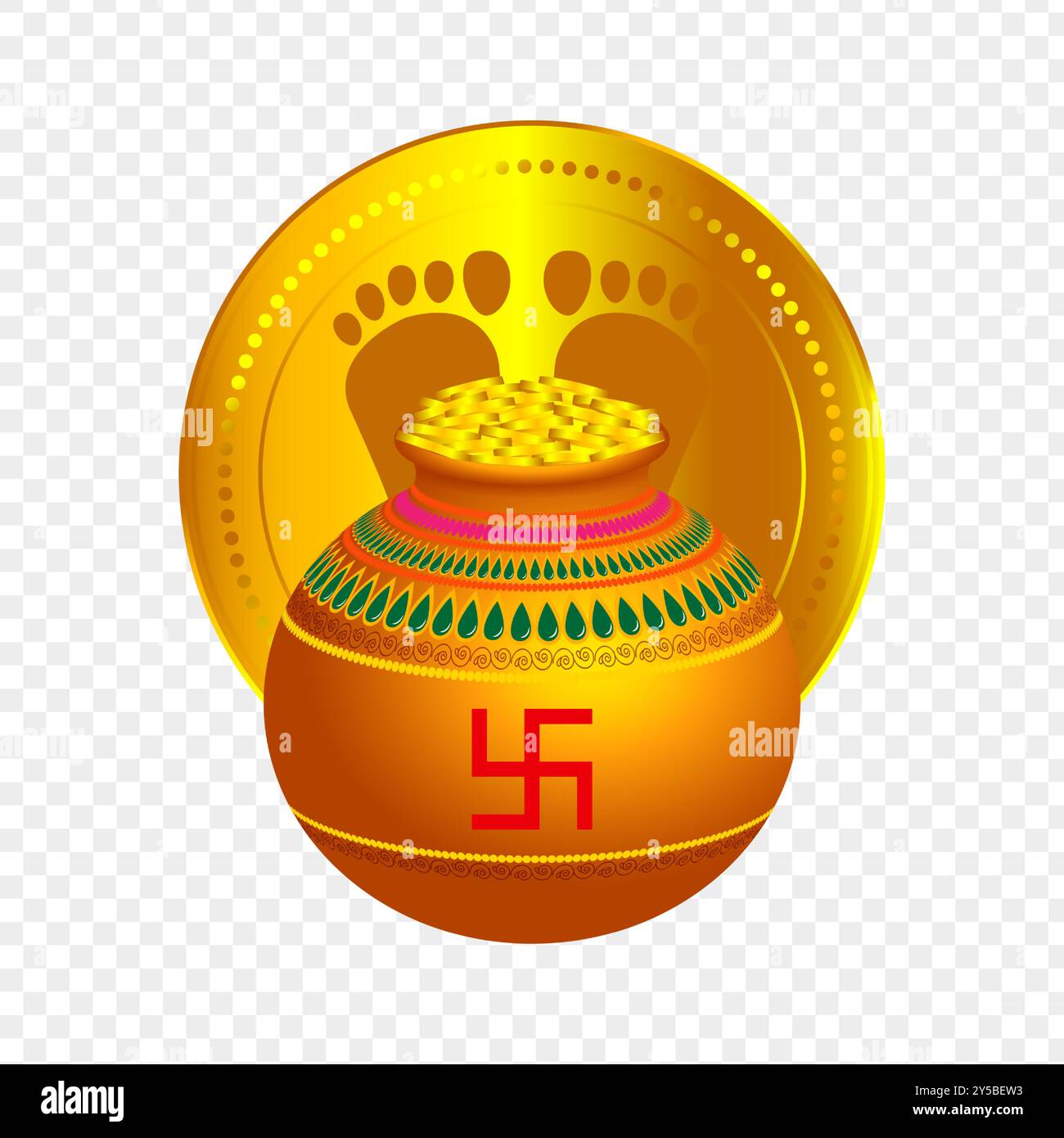 Gold coin in kalash hi-res stock photography and images - Alamy