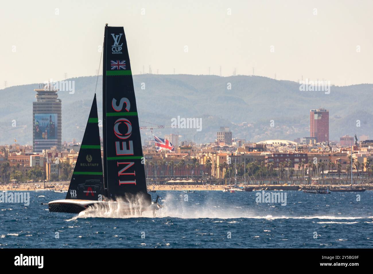 Barcelona, Spain - September 15th, 2024: Sailing team Ineos Britannia ...
