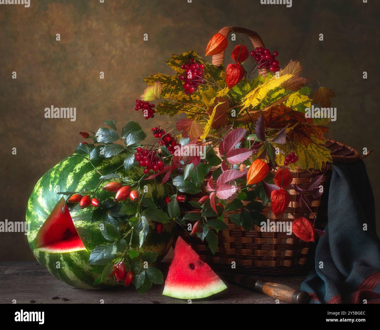 Autumn still life watermelon hi-res stock photography and images - Alamy