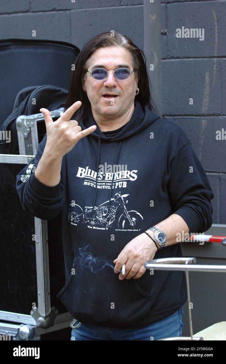 Milan Italy 15/03/2008: Pino Scotto, Italian metal singer, during the ...