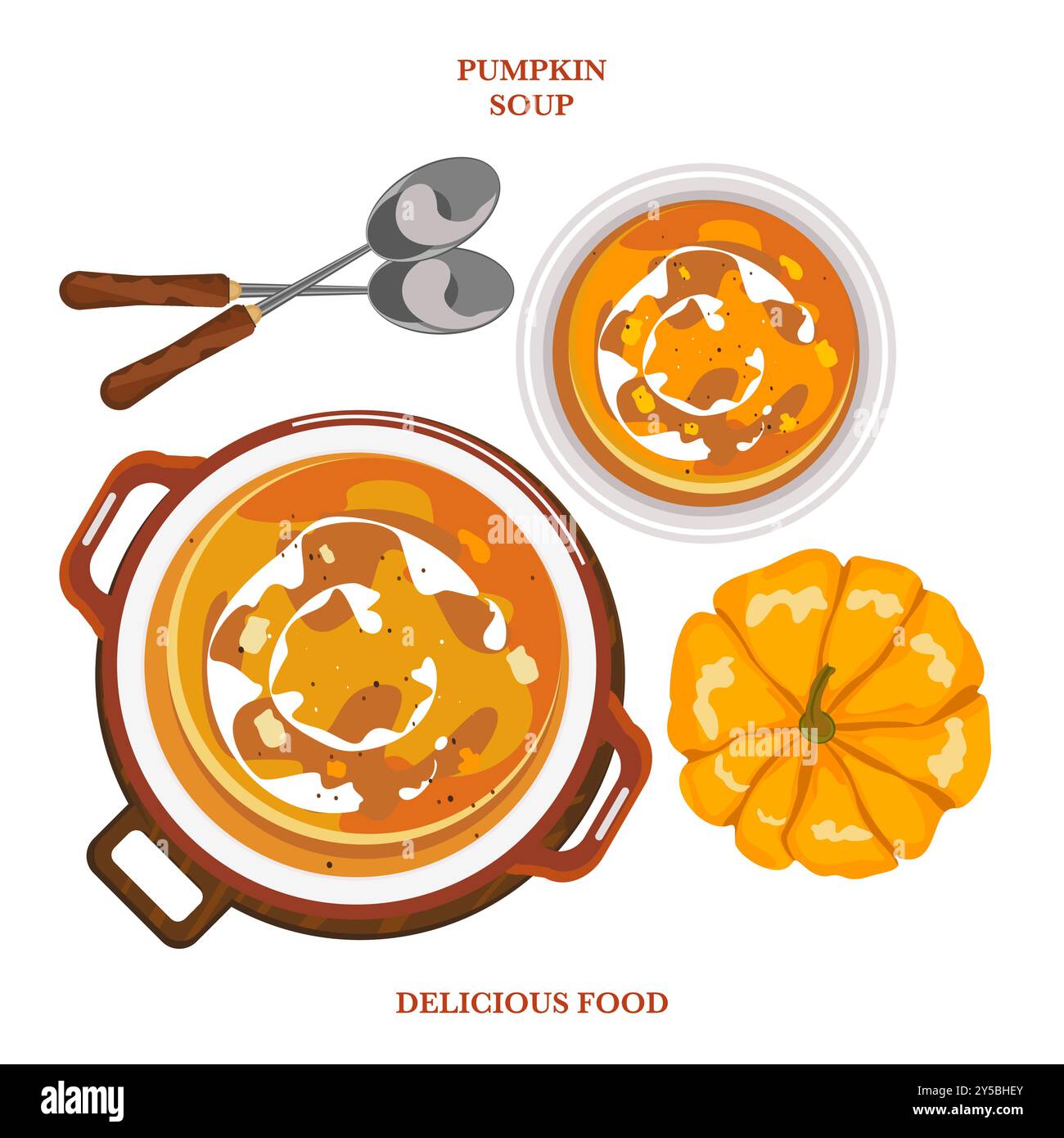 Pumpkin soup cooking Stock Vector Images - Alamy