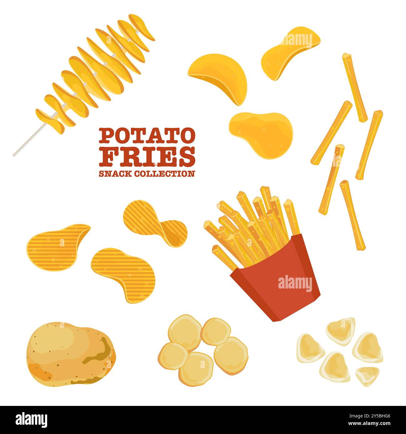 Tornado fries Stock Vector Images - Alamy
