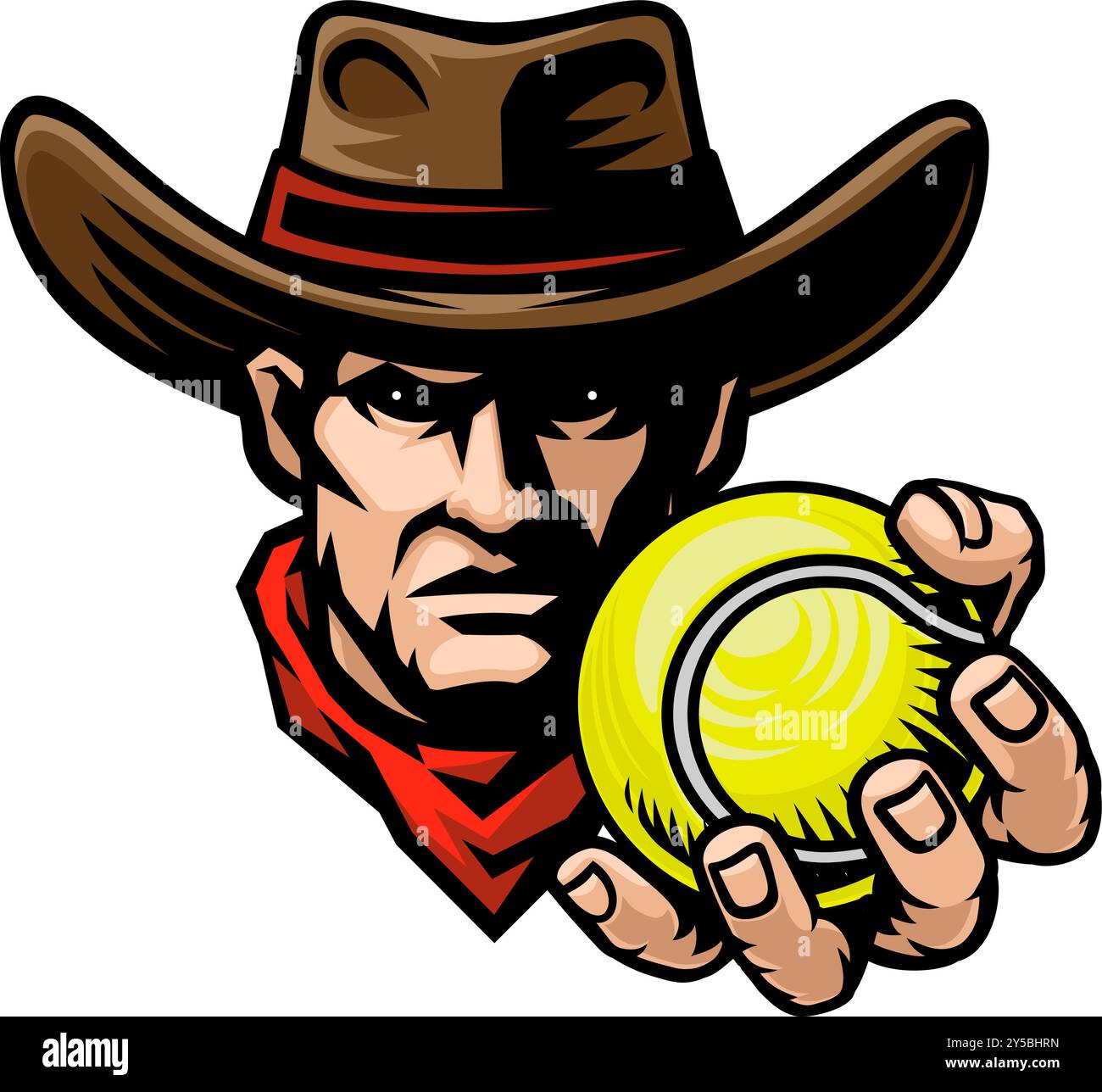 Cowboy Tennis Ball Sports Team Mascot Stock Vector Image & Art - Alamy