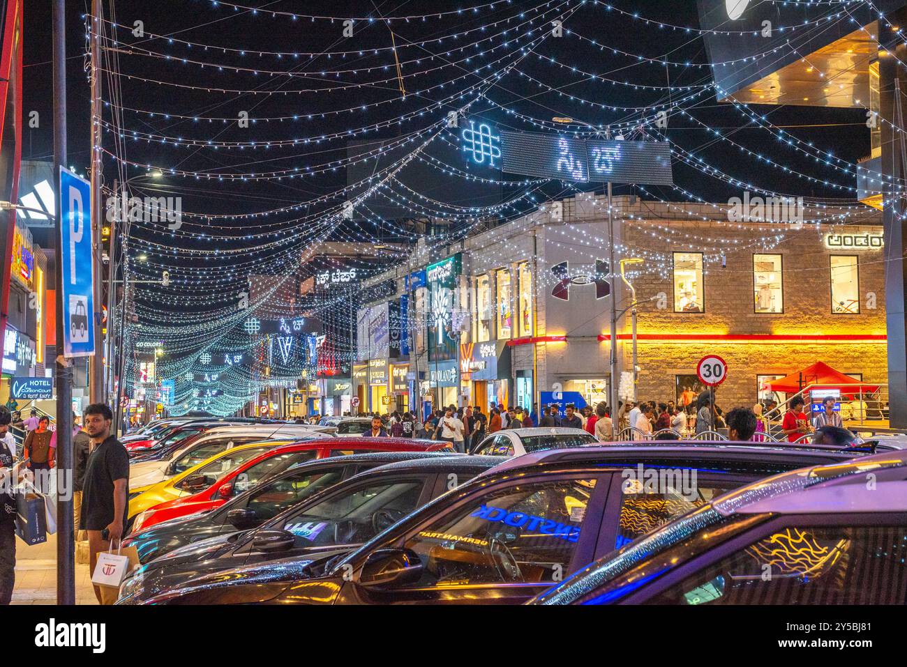 Brigade Road Bengaluru Karnataka India September 7 2024 Busy lit up ...