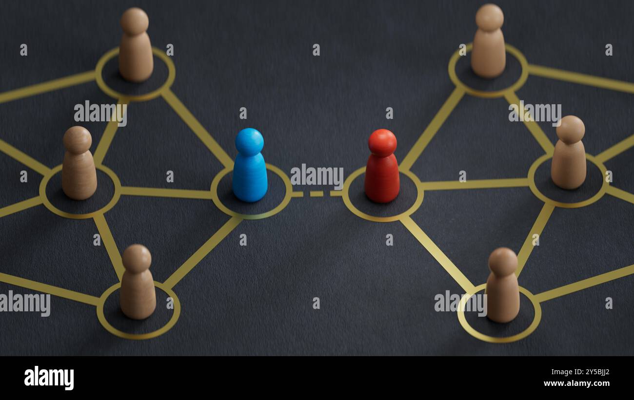 Communication in a business team online and with each other. Social ...