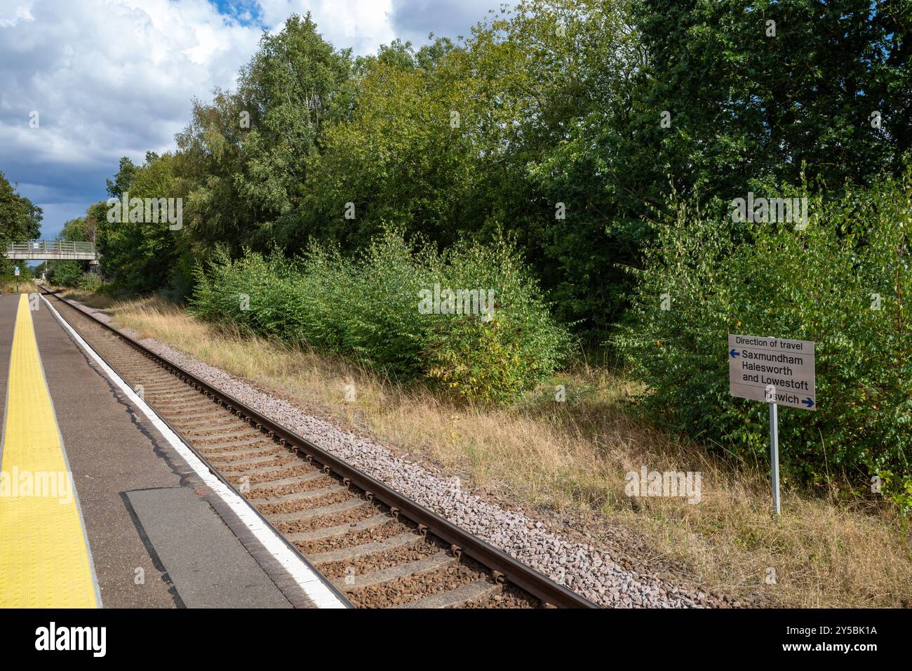 East Suffolk branch line Campsea Ashe Stock Photo - Alamy