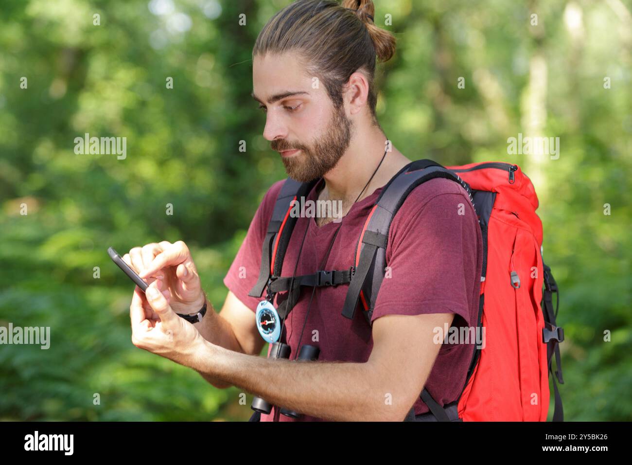 Hiker man searching direction hi-res stock photography and images - Alamy