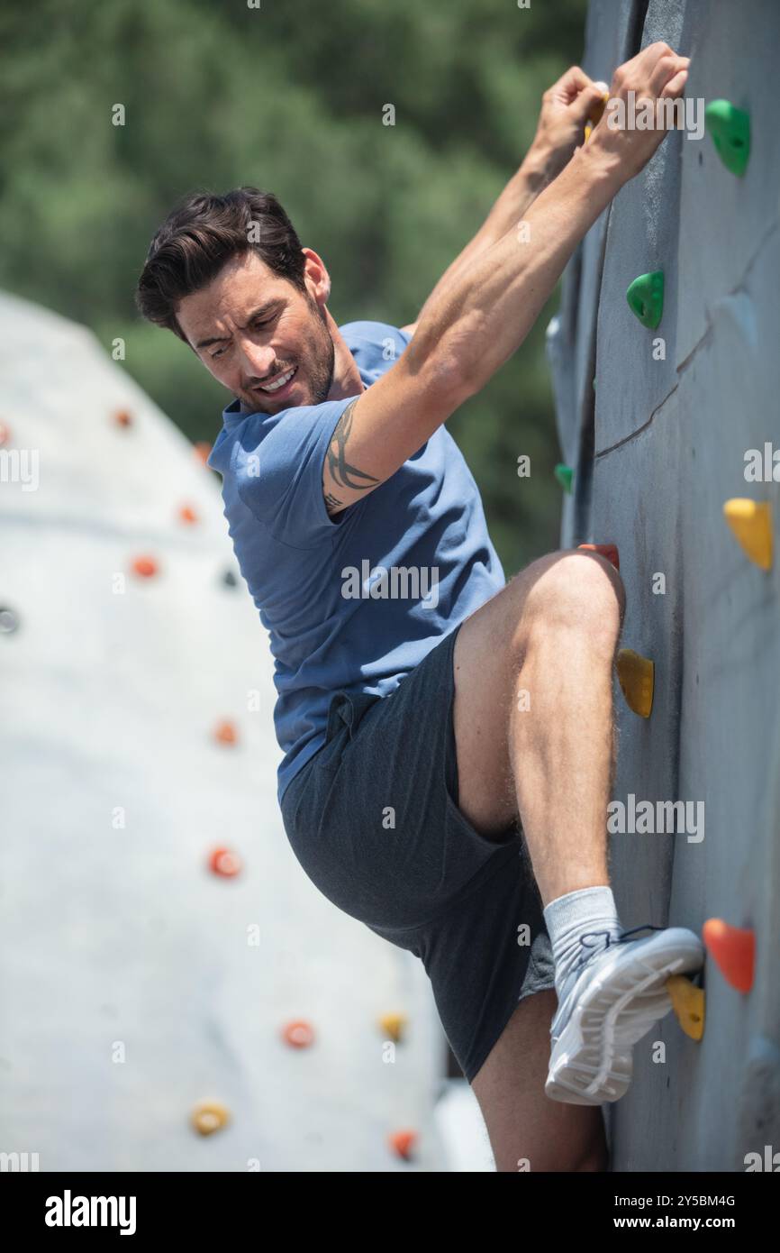 Workout in climbing center hi-res stock photography and images - Alamy