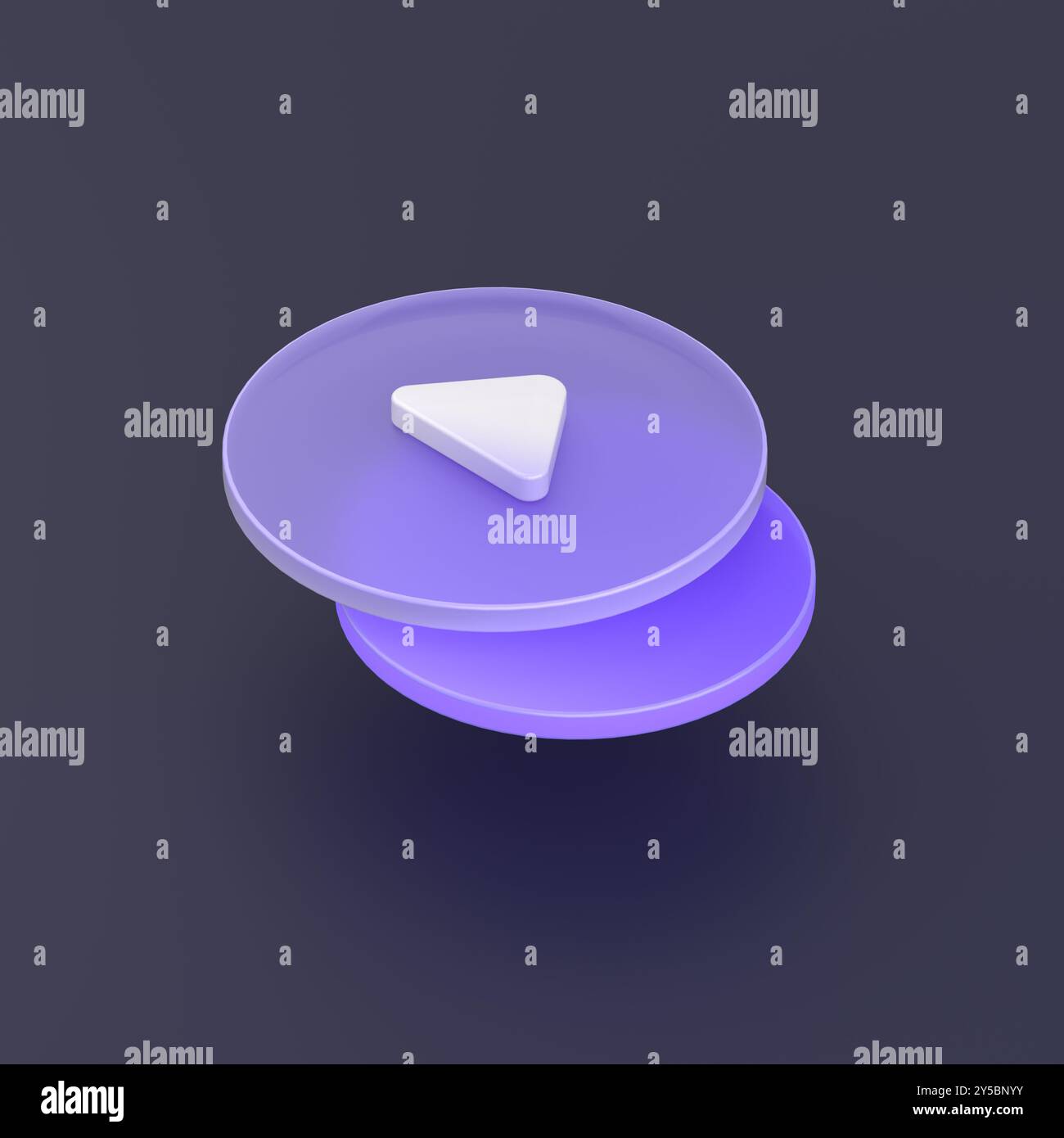 Cartoon Icon Mockup.3d realistic media play button 3D illustration for ...