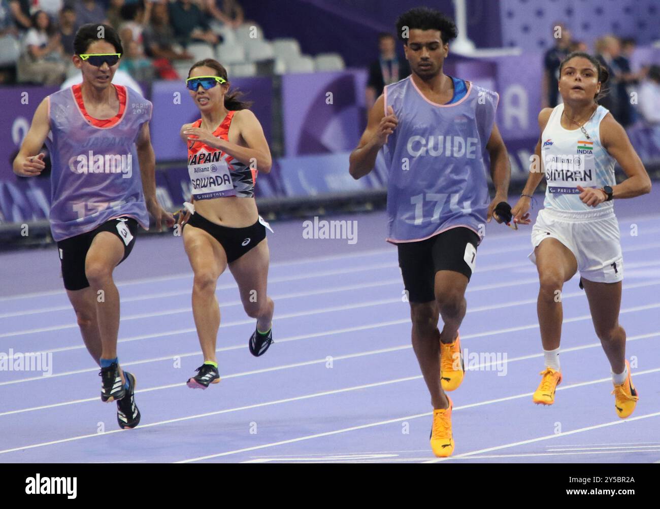 Uran SAWADA of Japan and Simran Sharma of India in the Women's 100m ...