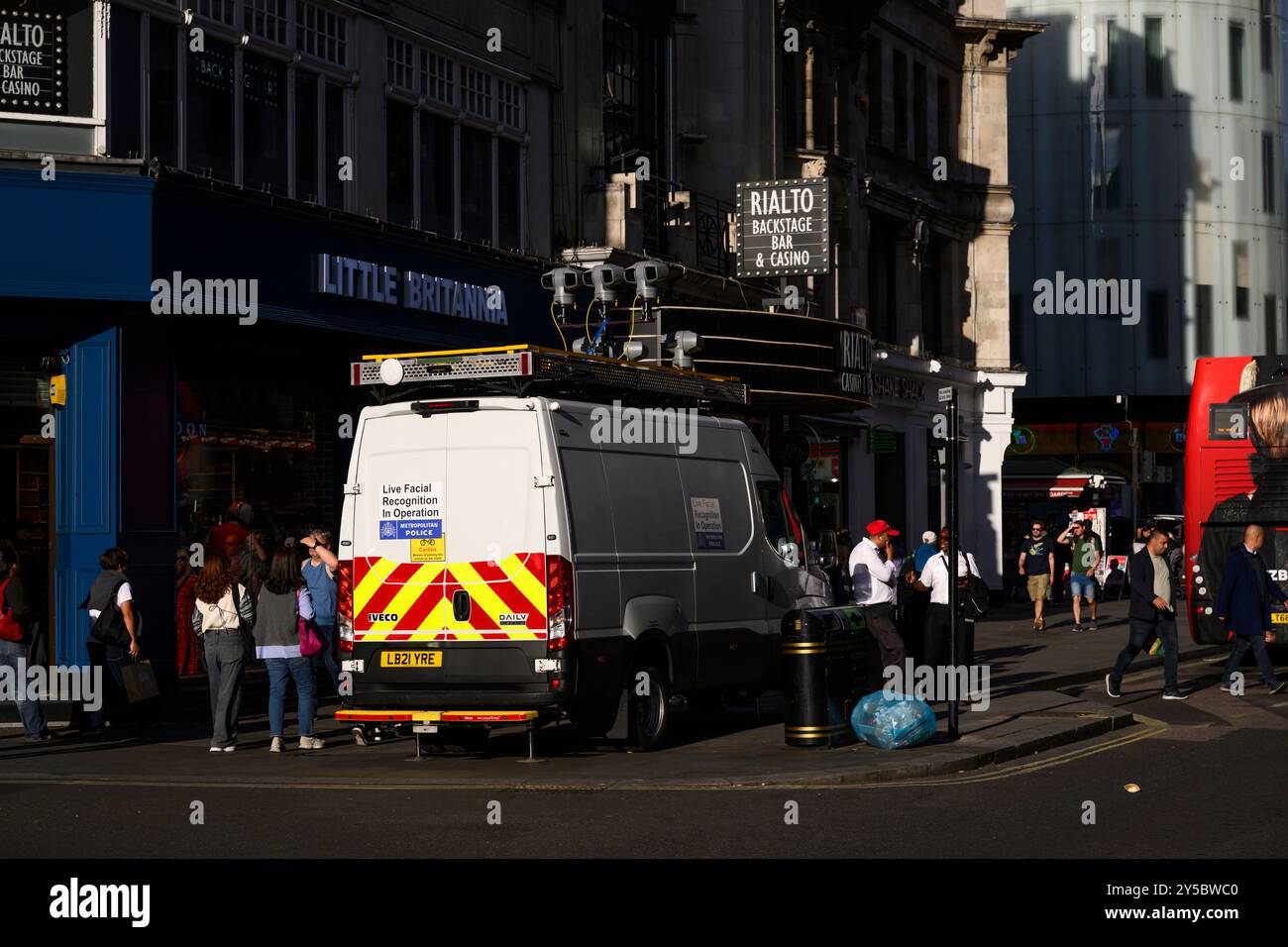 Metropolitan Police Facial Recognition van operating on Coventry Street ...