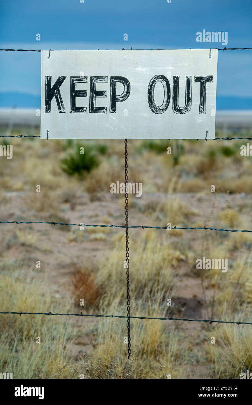 "Keep Out" sign, Trinity Site (first nuclear explosion, 1945), New ...