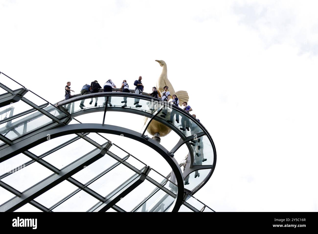 A general view of people on the The Dare Skywalk at by the Golden ...