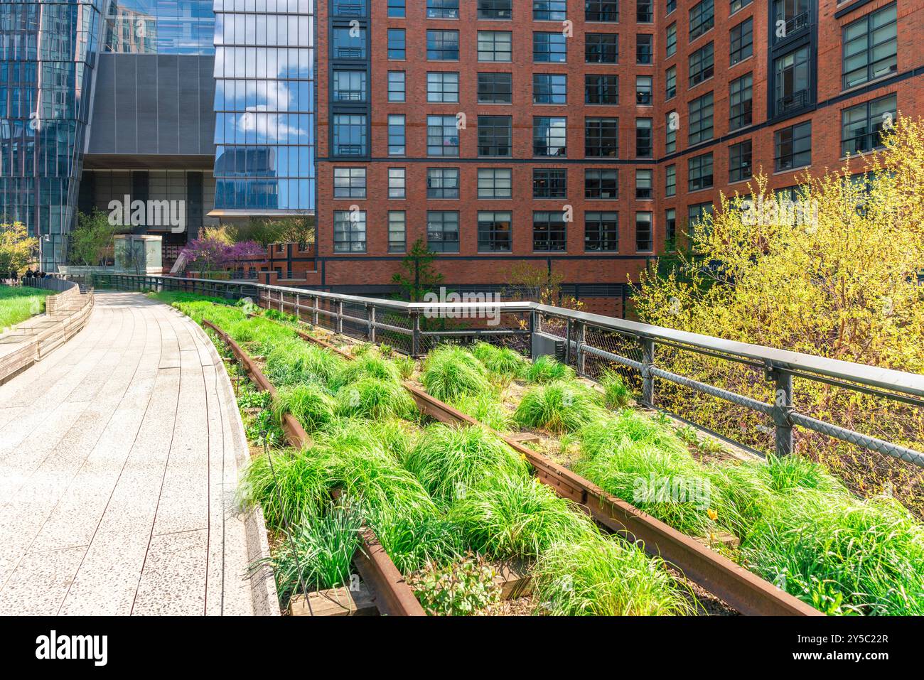 High Line urban park walkway in New York City Stock Photo - Alamy
