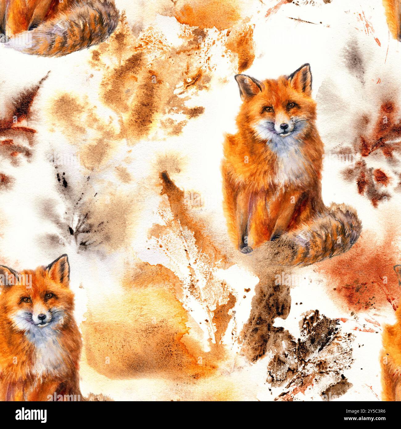 Watercolor foliage natural branches hi-res stock photography and images ...