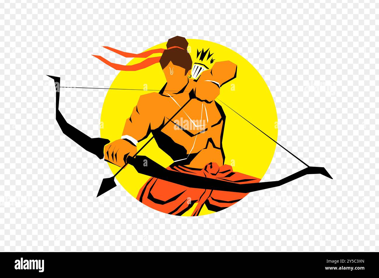 Vector illustration of lord Ram on transparent background Stock Vector ...