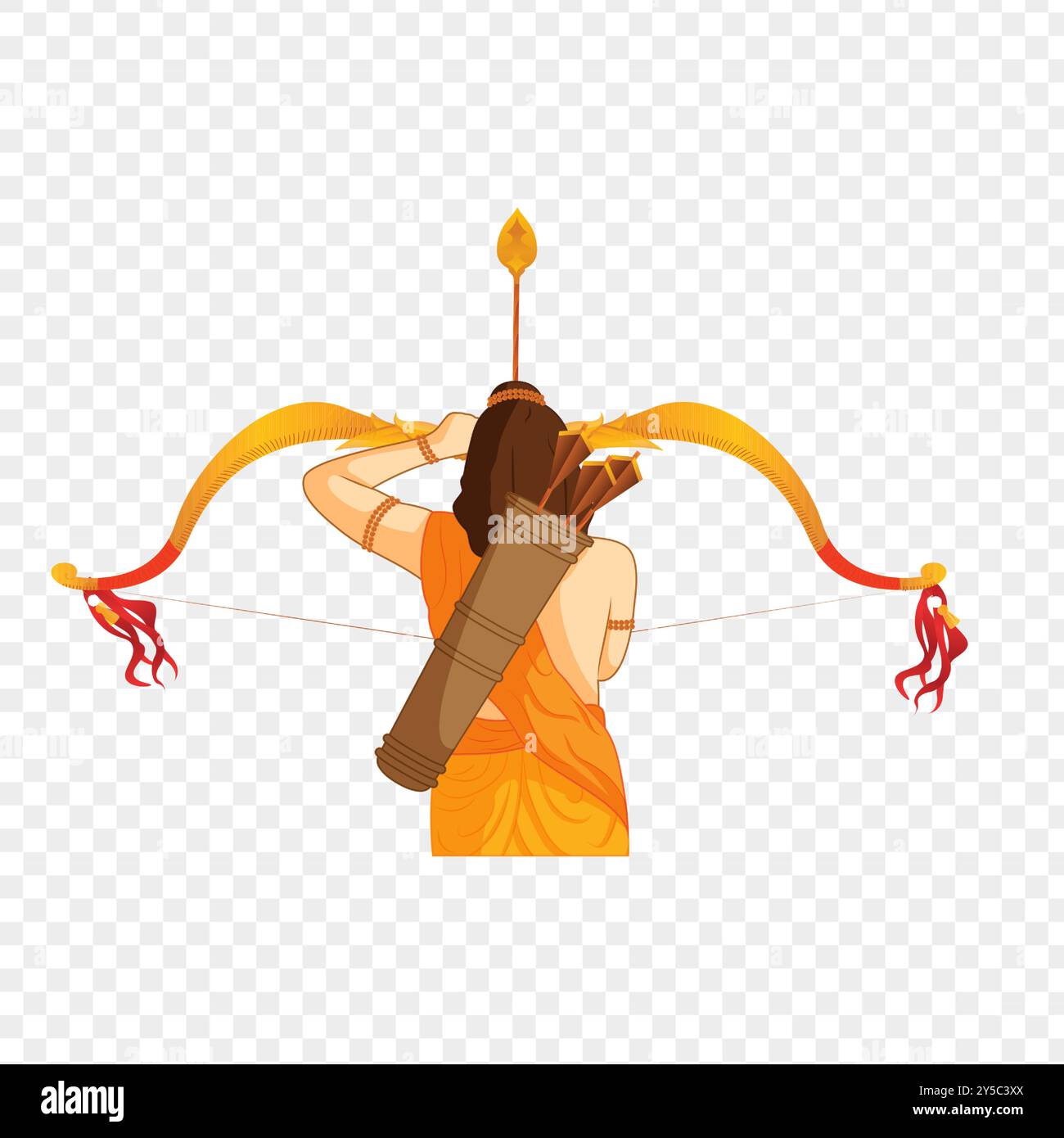 Vector illustration of lord Ram on transparent background Stock Vector ...