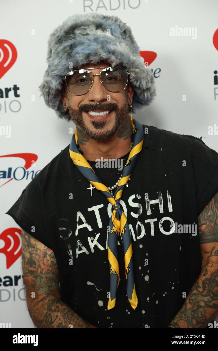 AJ McLean in attendance for 2024 iHeartRadio Music Festival - FRI, T ...