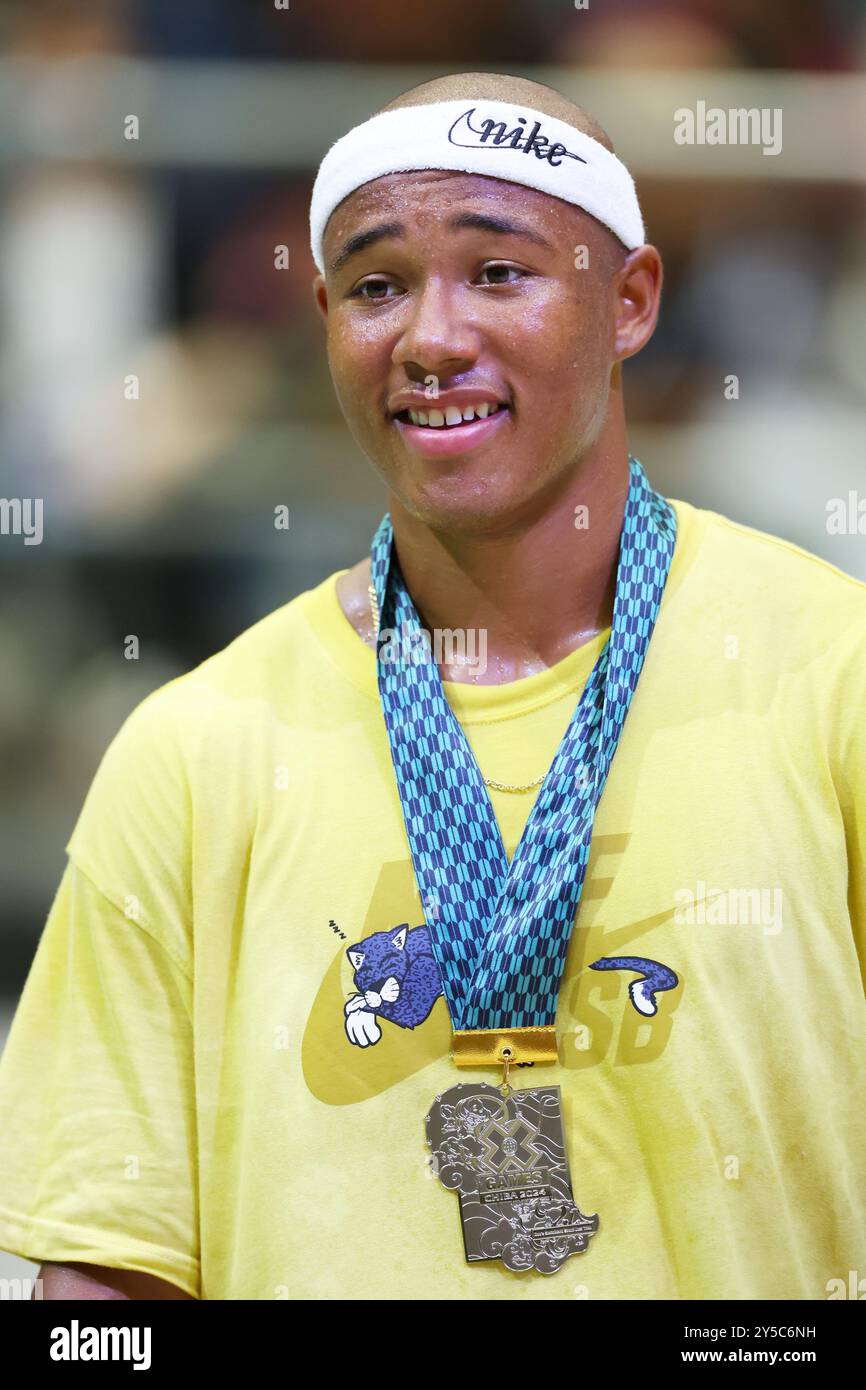Chiba, Japan. 21st Sep, 2024. Cordano Russell (CAN) Skateboarding : X ...