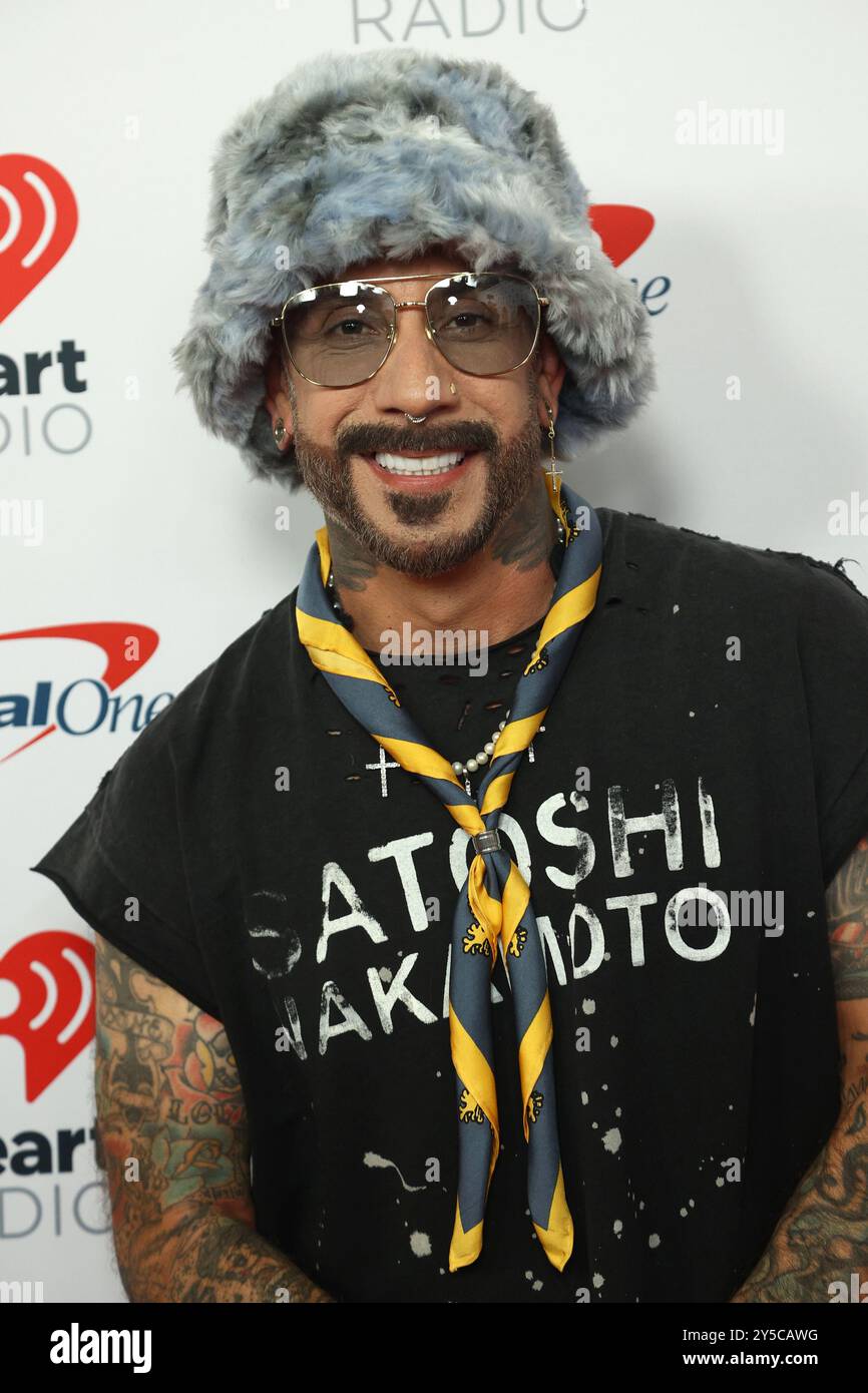 Las Vegas, United States. 20th Sep, 2024. AJ McLean arrives for the ...