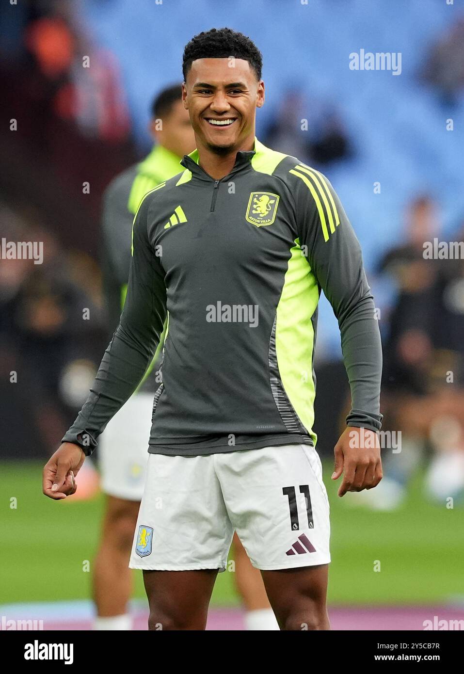 Aston Villa's Ollie Watkins during the warm up before the Premier ...