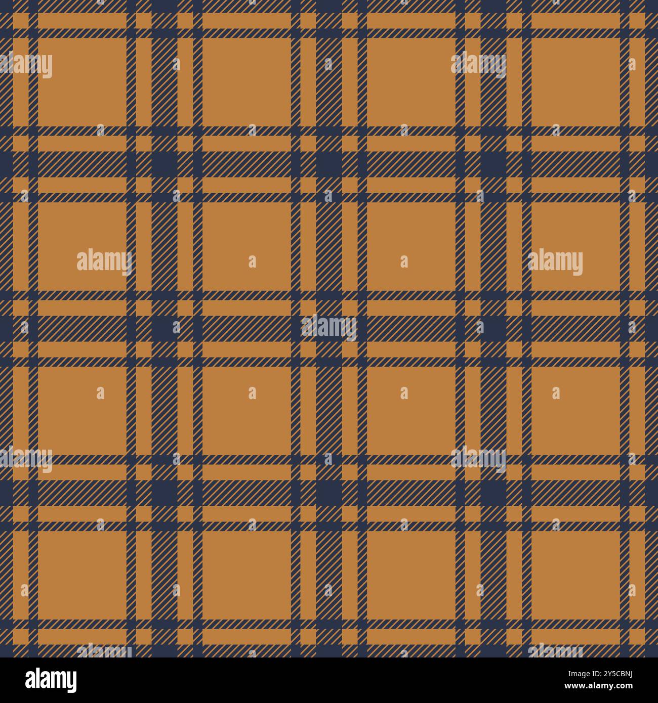 Classic tweed plaid style pattern. Geometric check print in mustard and ...