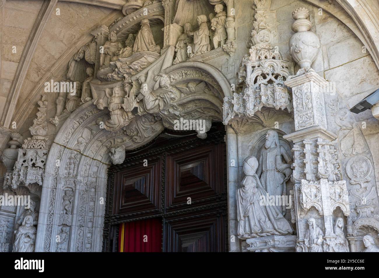 The Jerónimos Monastery , The Western portal, transition from the ...