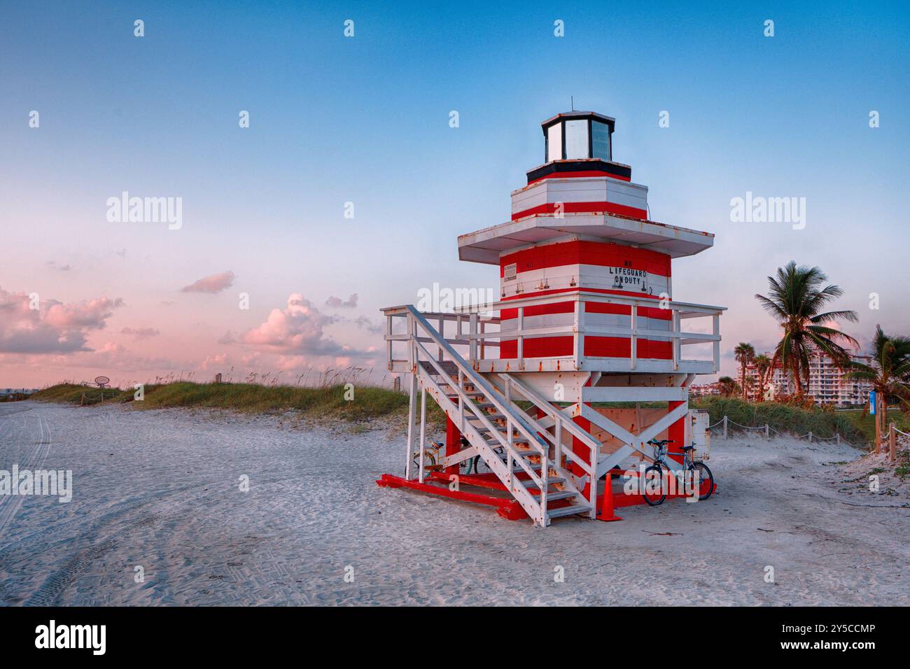 Miami's Art Deco Lifeguard Station at South Point Park During a ...