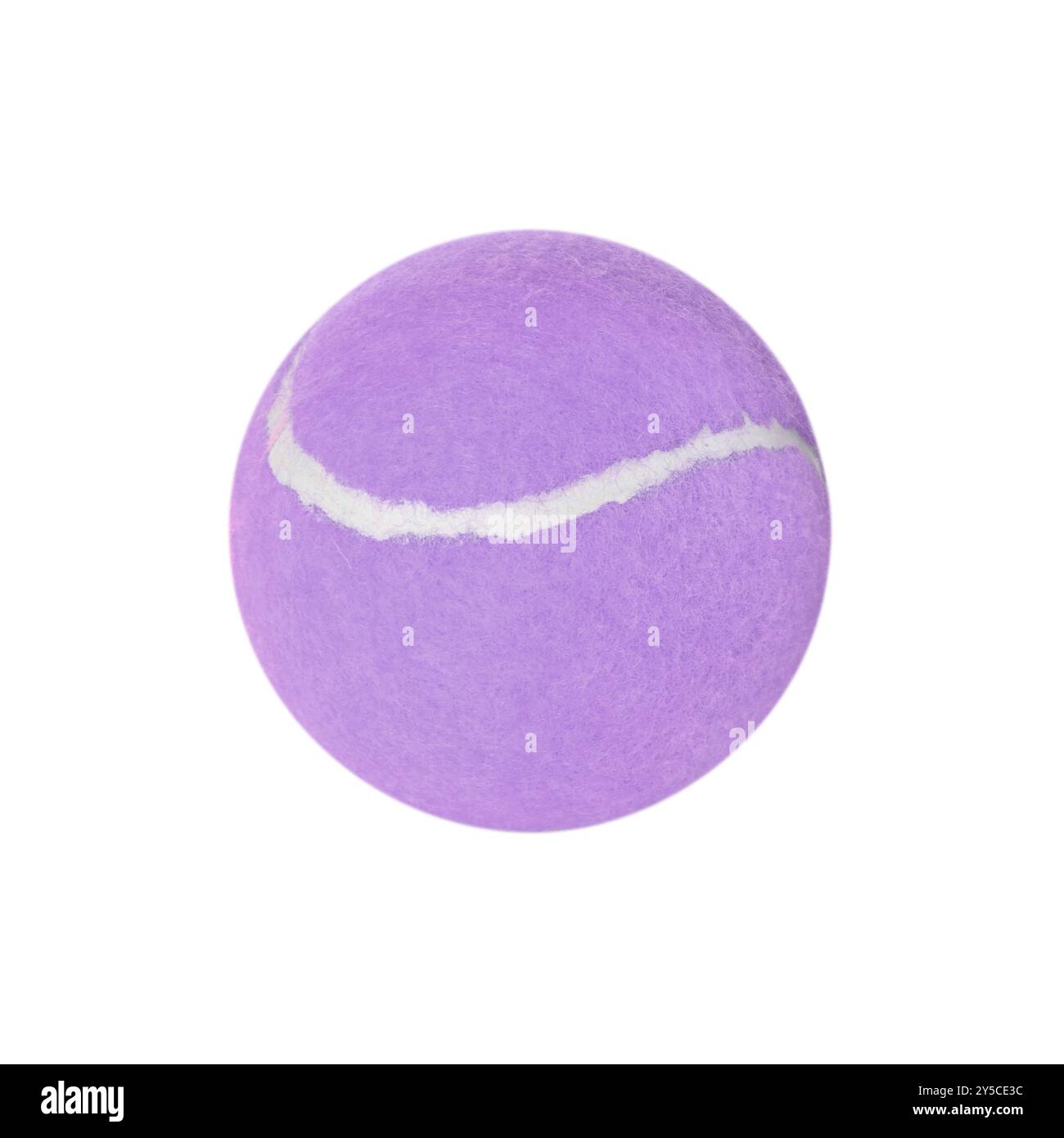 One violet tennis ball isolated on white Stock Photo - Alamy