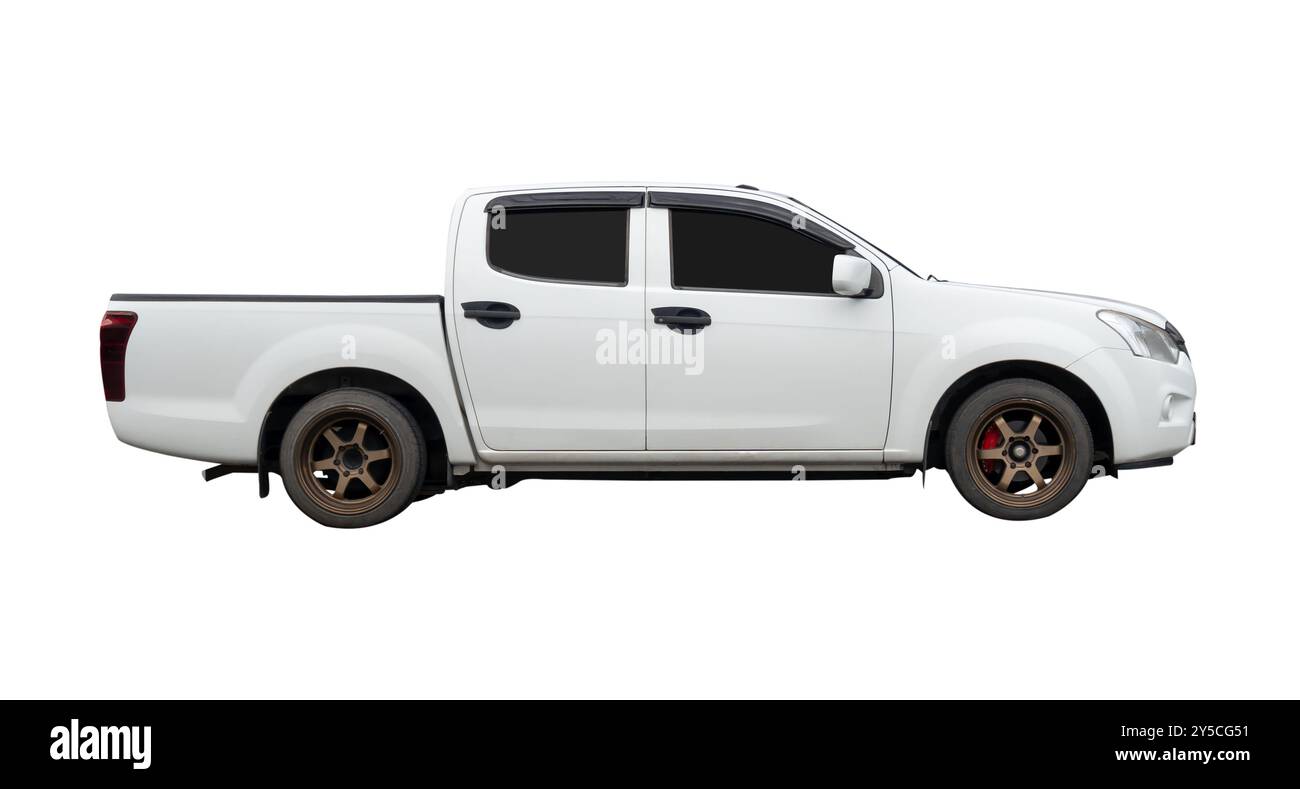 White pickup truck isolated hi-res stock photography and images - Alamy