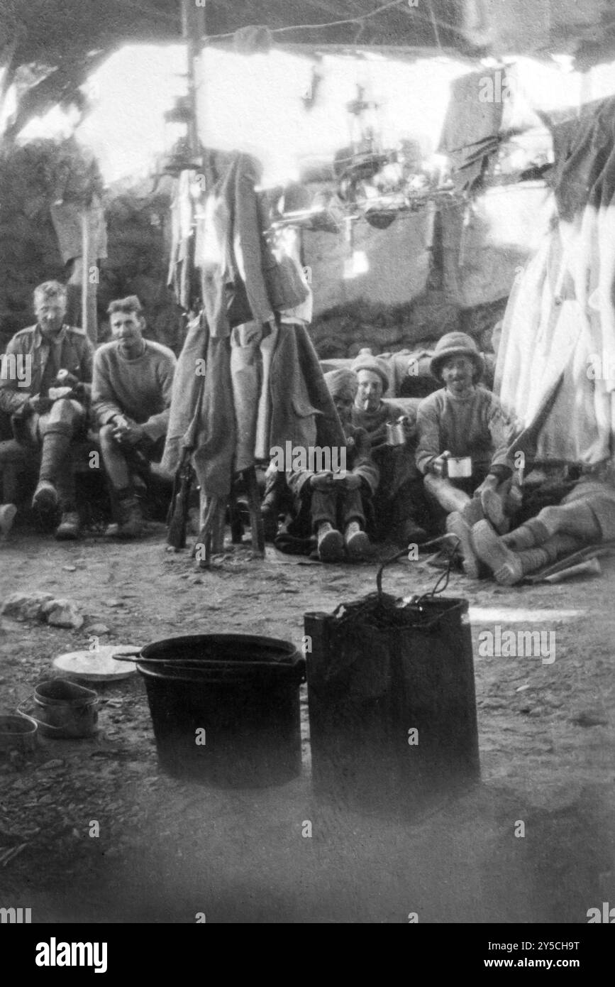 WWi 1916 North West Frontier, British India. Soldiers on Christmas Day ...