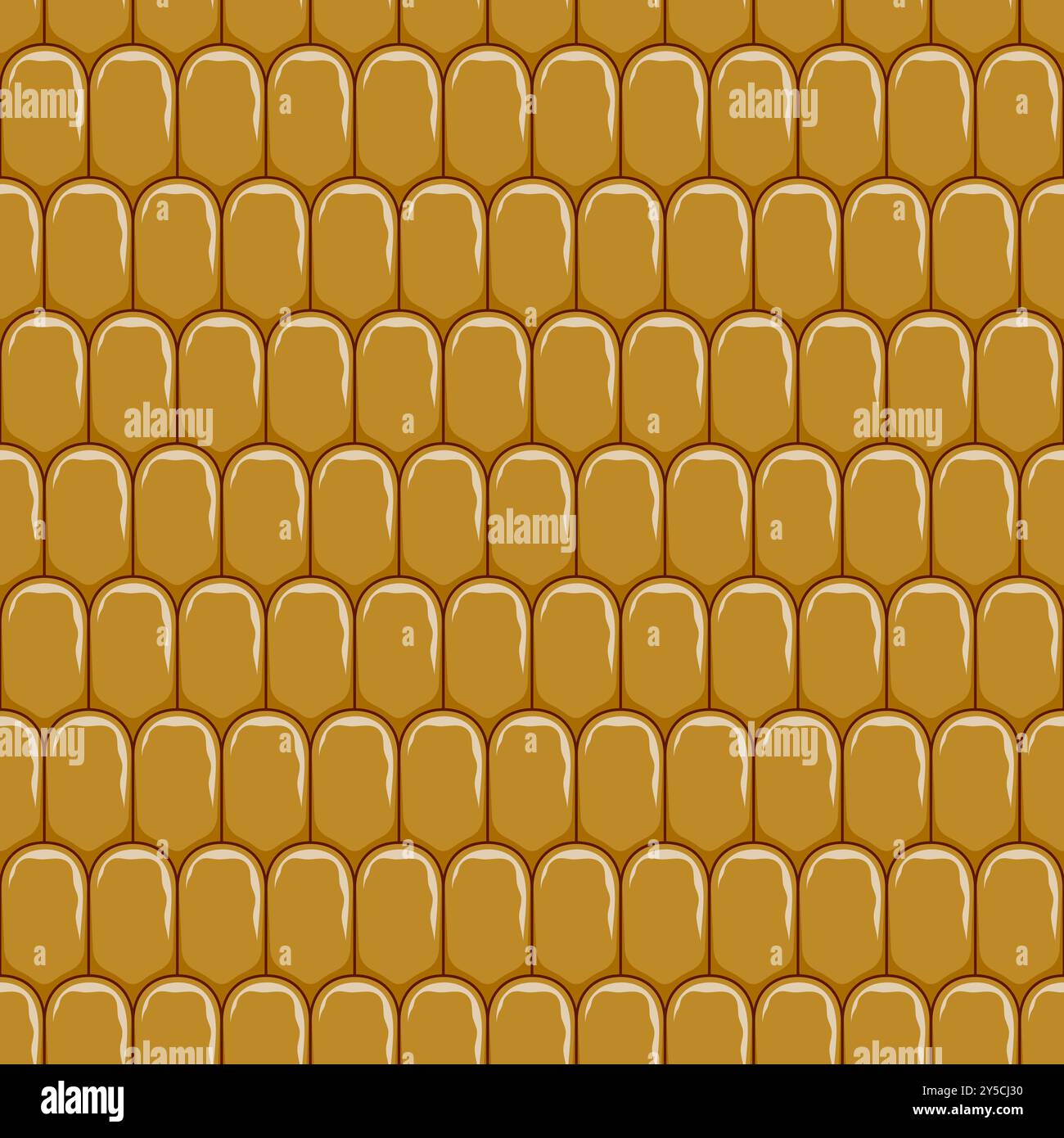 Seamless pattern with corn cob texture, maize. Color vector background ...