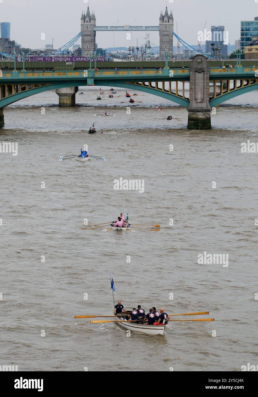 Millennium Bridge, London, UK. 21st Sept 2024. The Great River Race ...
