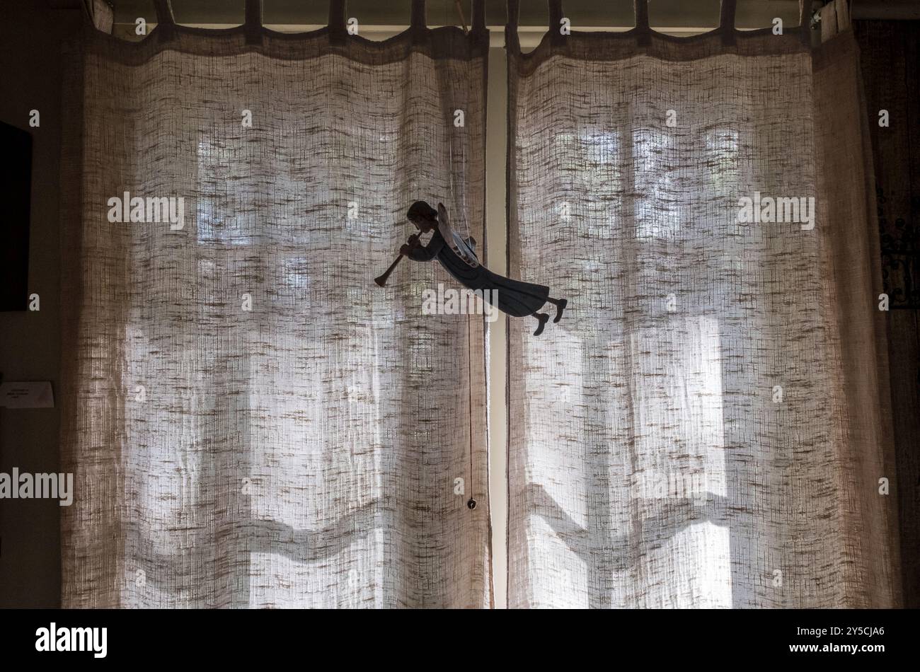 Wood carvings by American artist Lester Raymer (1907-1991) at his home ...