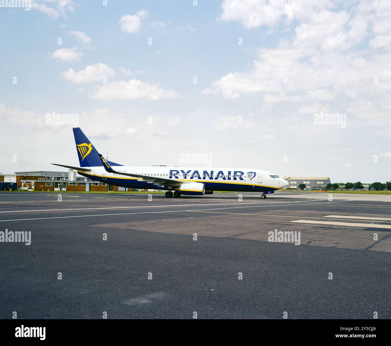 Ryanair passenger jet at Bournemouth Airport, Dorset, England, United ...