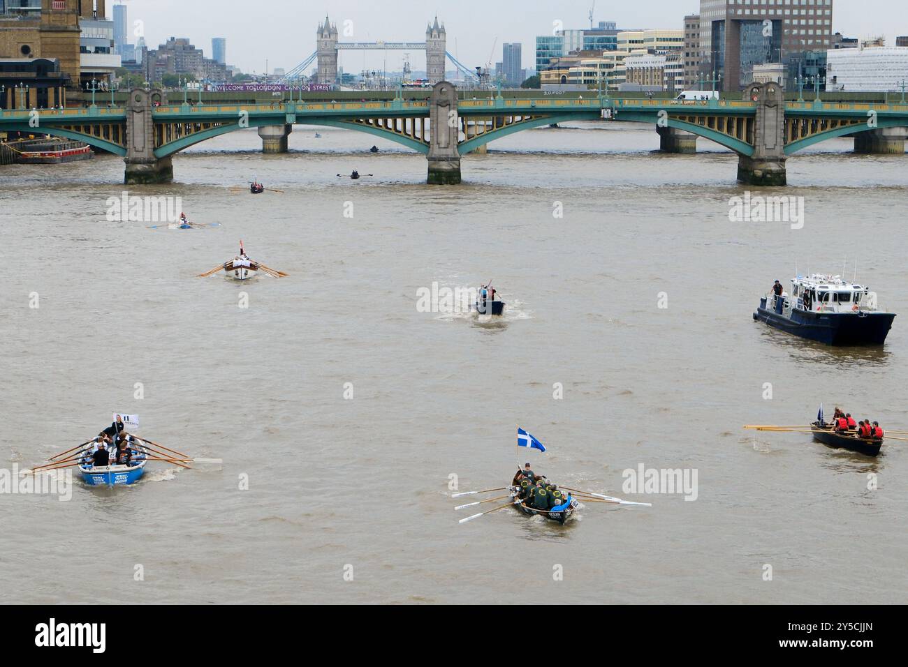 Millennium Bridge, London, UK. 21st Sept 2024. The Great River Race ...