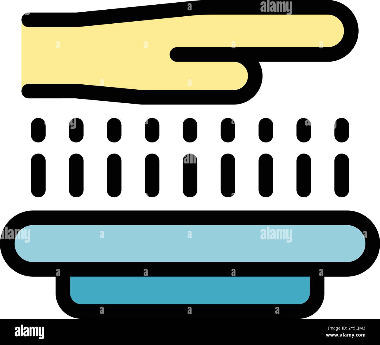 Hand hovering over an electronic fingerprint scanner, symbolizing ...