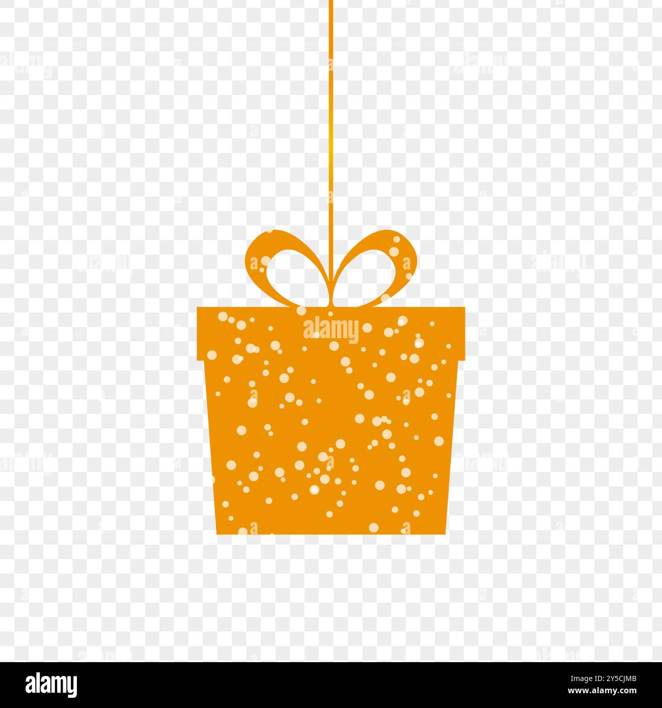 Vector illustration of hanging gift box on transparent background Stock ...