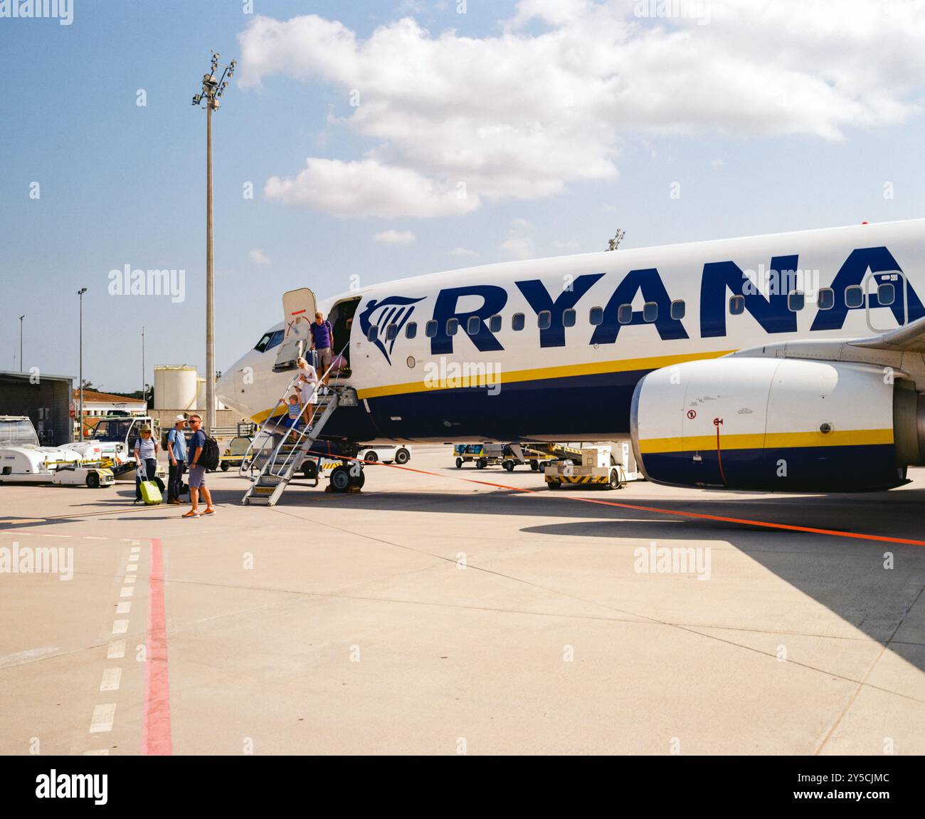 Ryanair passenger aircraft at Girona Airport, Catalonia, Spain Stock ...