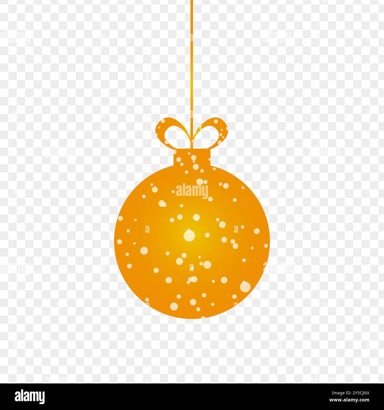 Vector illustration of hanging Christmas ball on transparent background ...