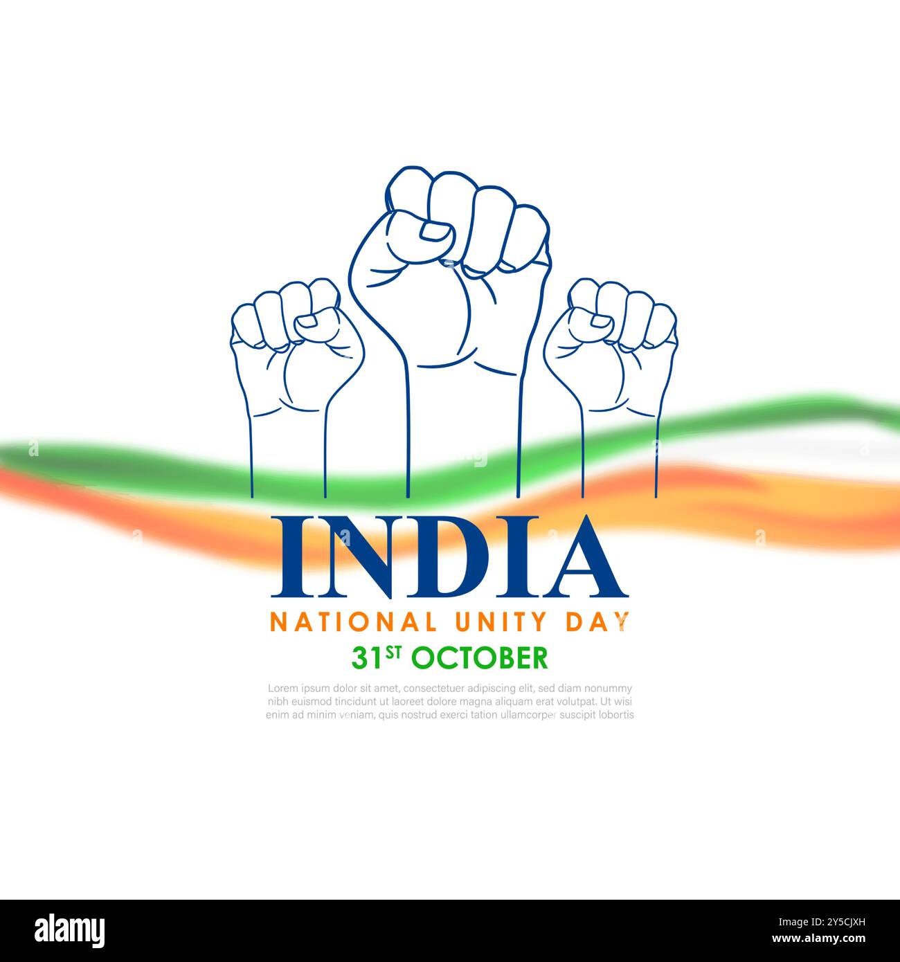 Vector illustration of National Unity Day of India social media feed ...