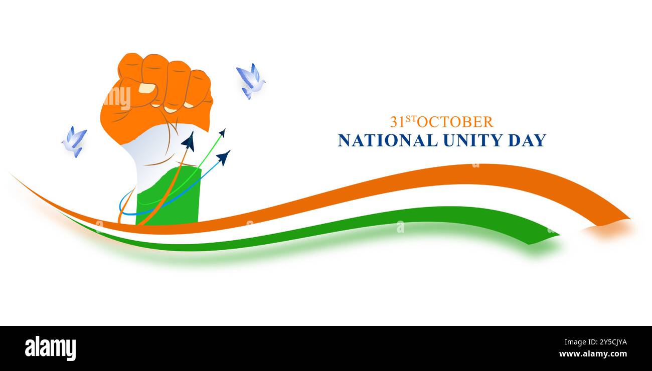 Vector illustration of National Unity Day of India social media feed ...