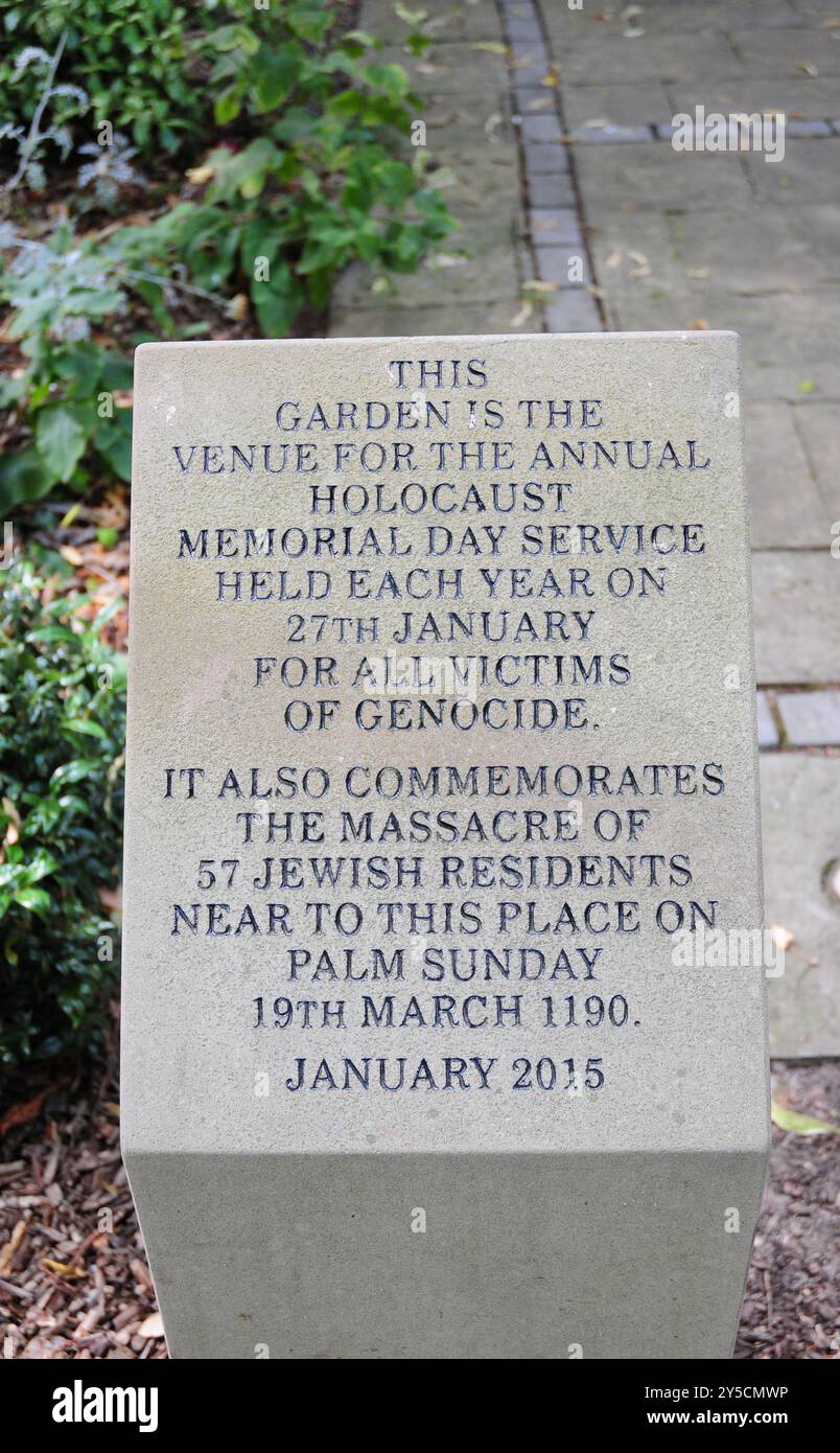 Stone tablet informing public of area commemorating the victims of the ...